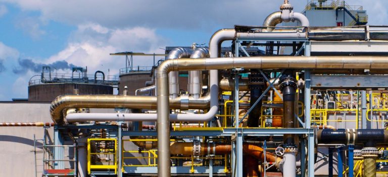 Detail of the pipes of a chemical plant - Just Valves